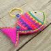 Set of 5 Pcs, Fish Key Ring or Charm, Bohemian, Hand Embroidered, 3 ...