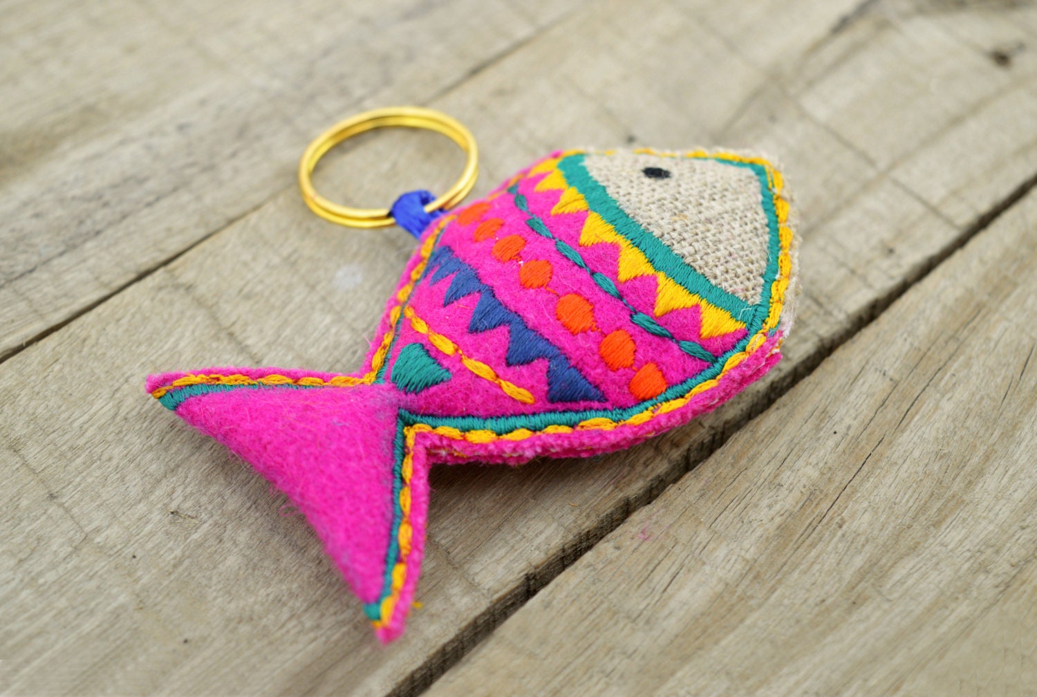 Set of 5 Pcs Fish Key Ring or Charm Bohemian Hand - Etsy
