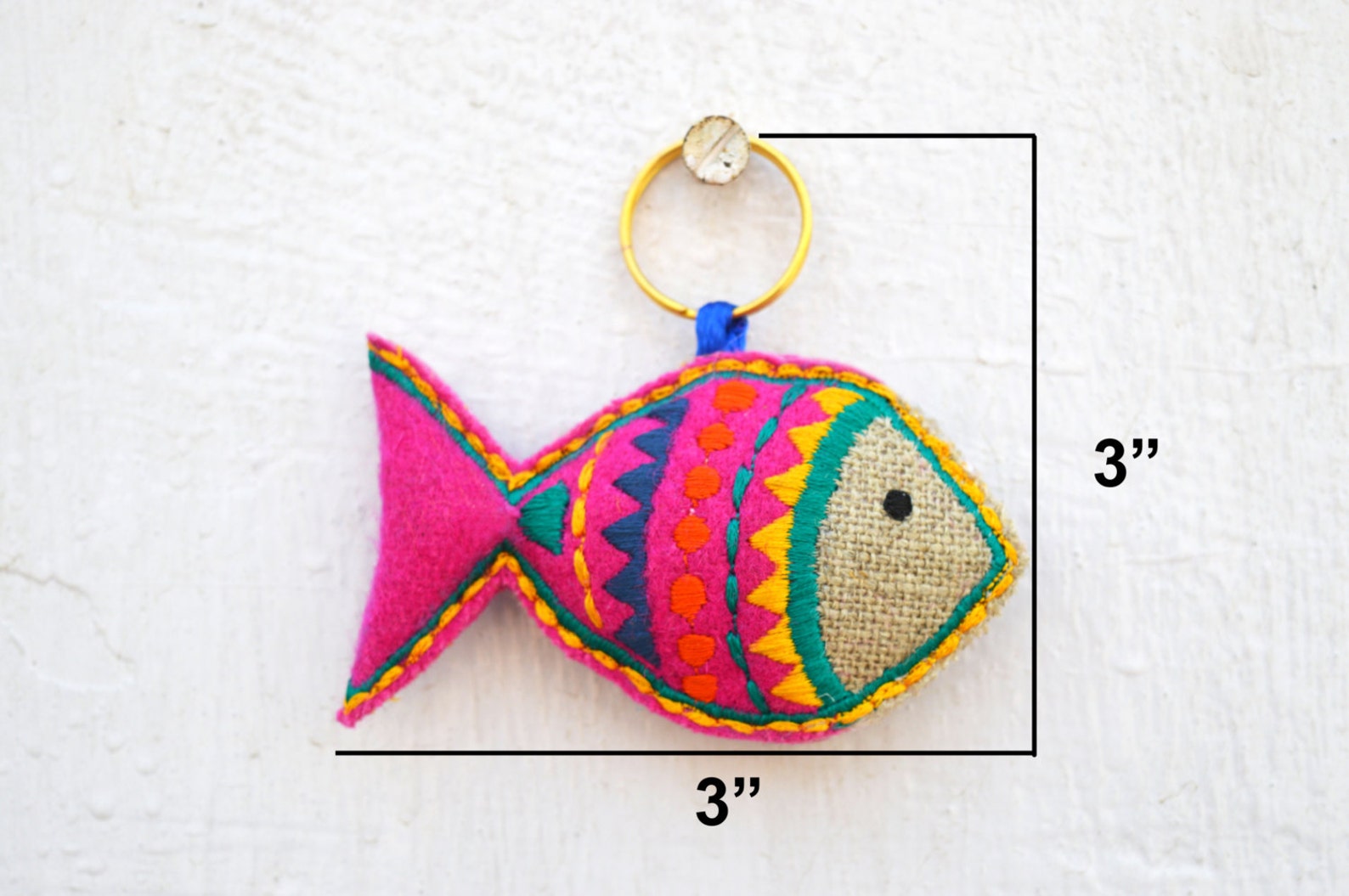 Set of 5 Pcs Fish Key Ring or Charm Bohemian Hand - Etsy