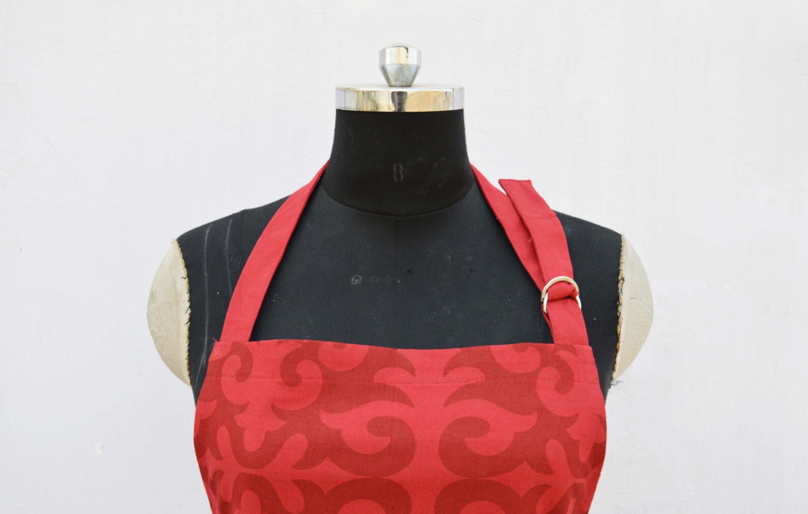 Red Colour Apron Moroccan Print 100% Cotton Kitchen - Etsy