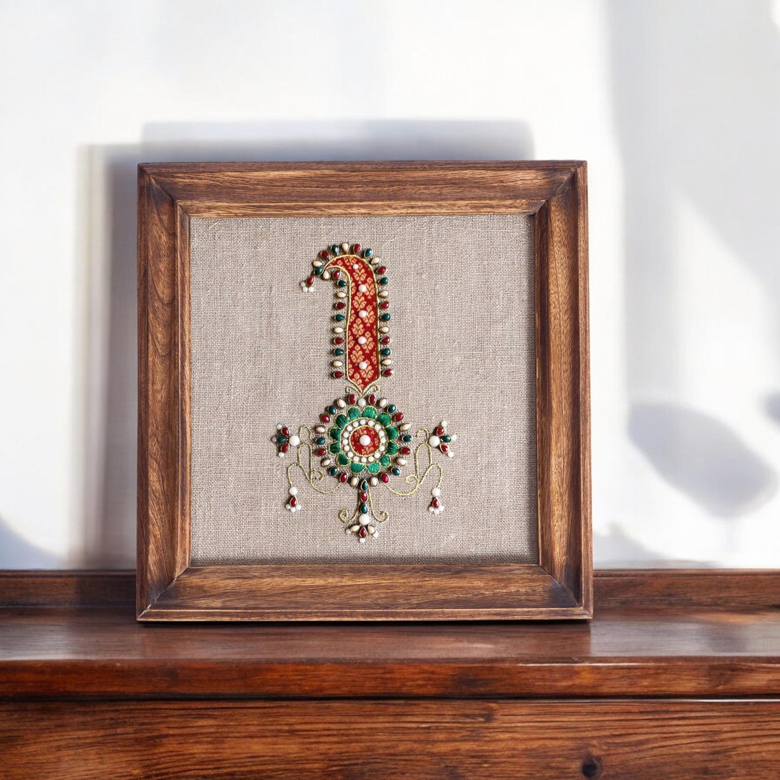 KALGI Royal Indian Jewellery Wall Art, Embroidery and Applique in Hoop ...