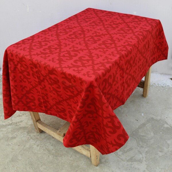 Red Table Cloth - Etsy