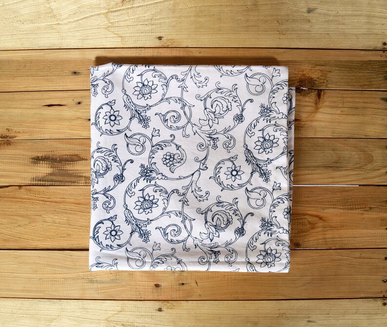 Table Cloth Swirl Print Victorian Pattern Blue 1 Hem - Etsy