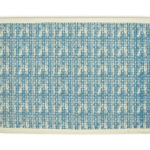 Printed Cotton Rug, Blue Color, Texture Print, Weave Print, 100% Cotton ...
