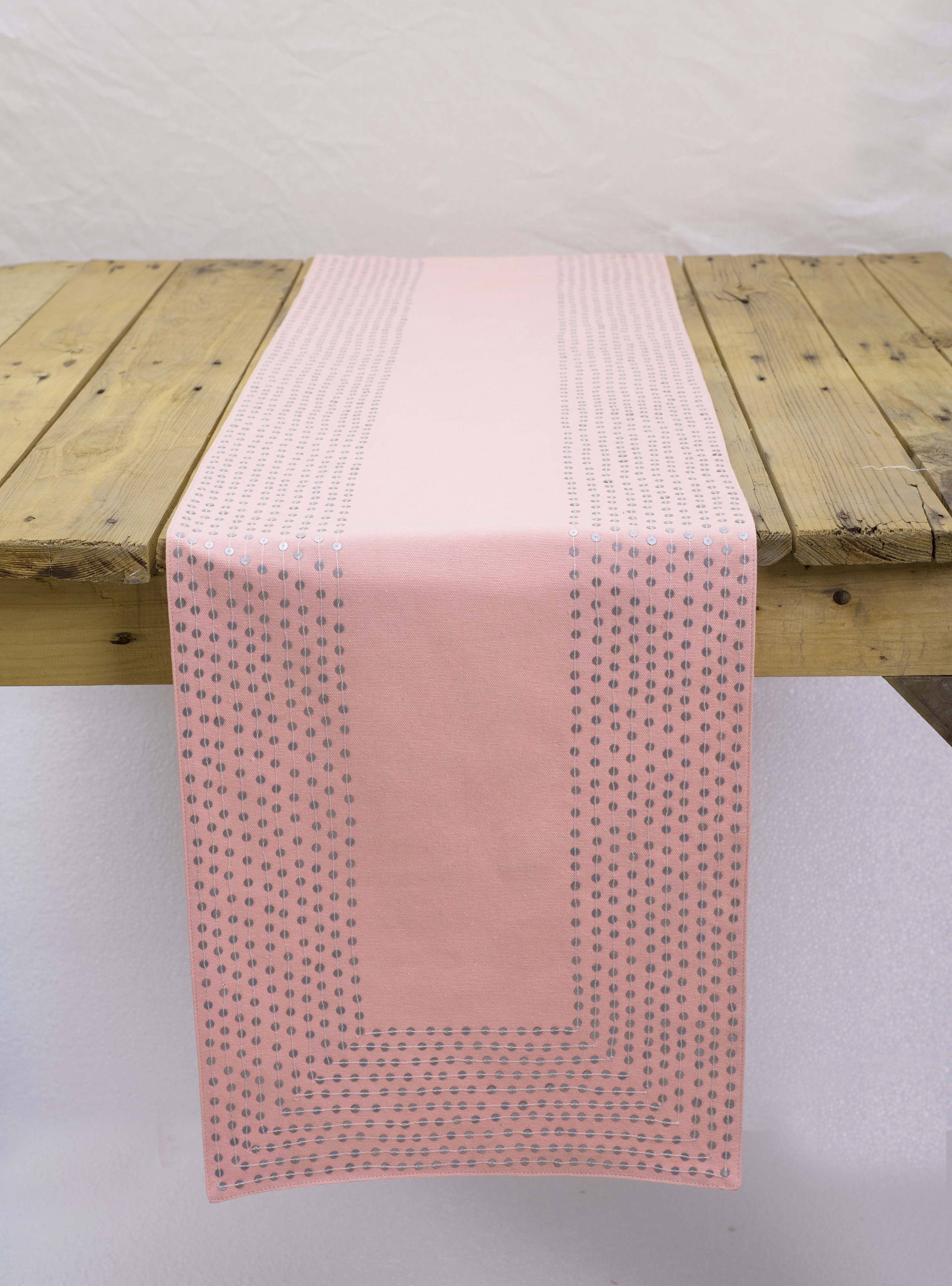 Silver Sequin Table Runner Blush Pink Runner Holiday Decor - Etsy Singapore