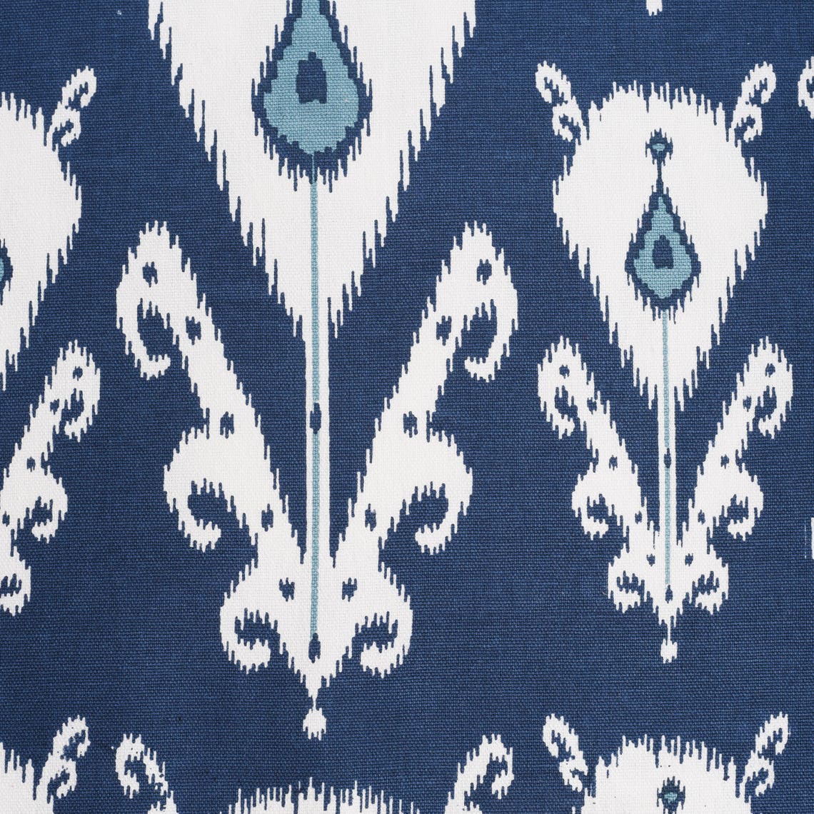 Blue Ikat Print Fabric 100% Cotton Duck by the Metre Ikat - Etsy