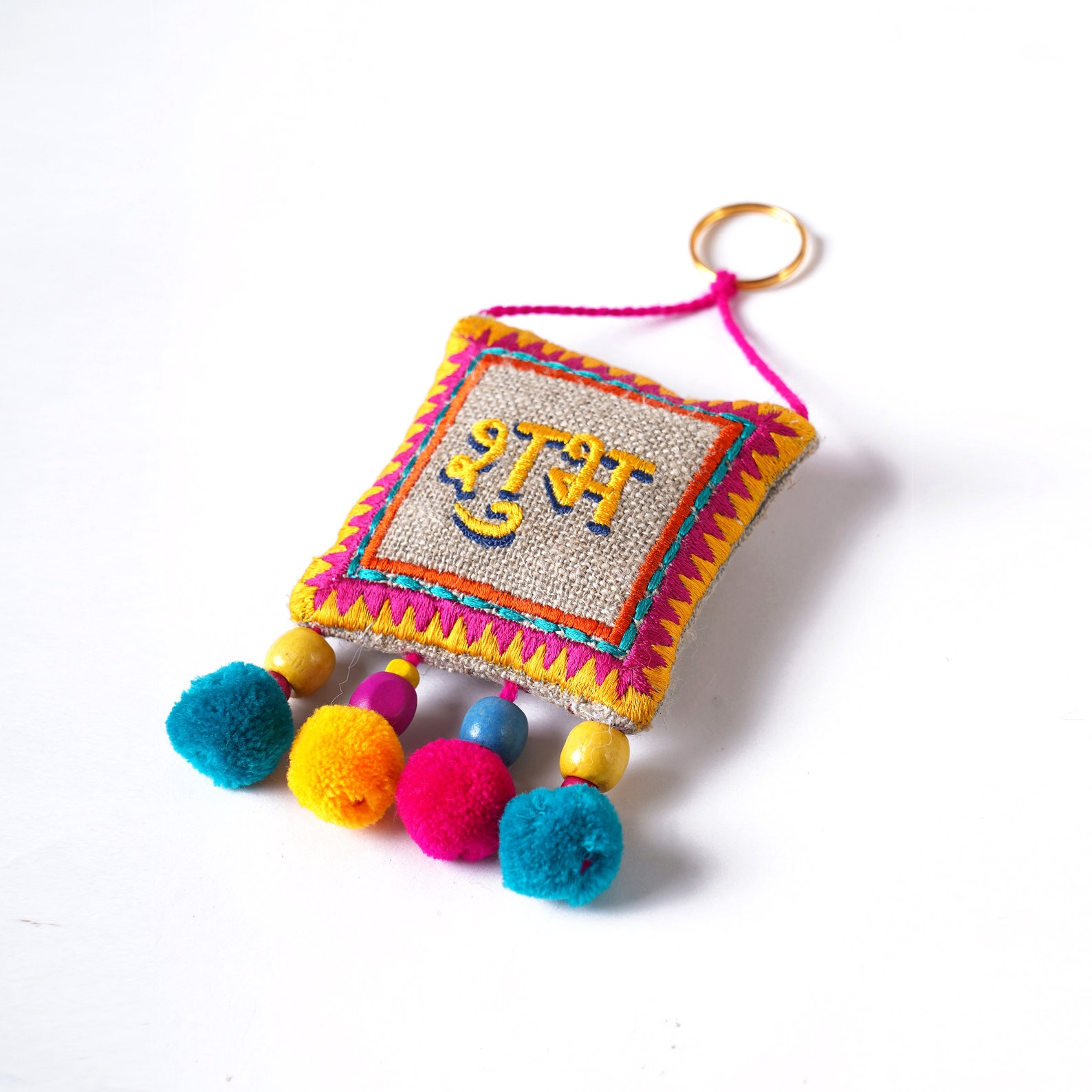 Pair of SHUBH-LABH Tassels Multicolor Handmade Auspicious | Etsy India