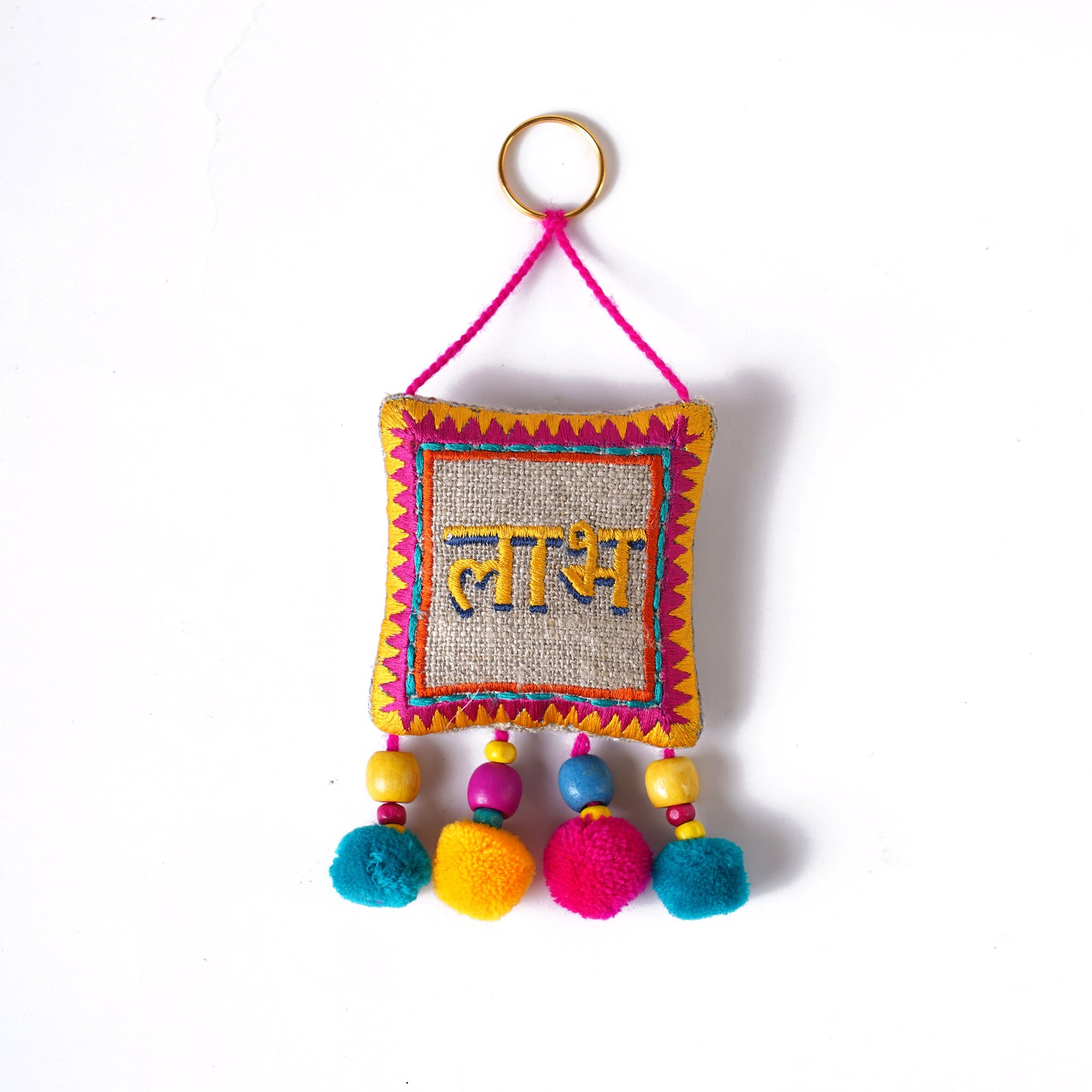 Pair of SHUBH-LABH Tassels Multicolor Handmade Auspicious | Etsy India