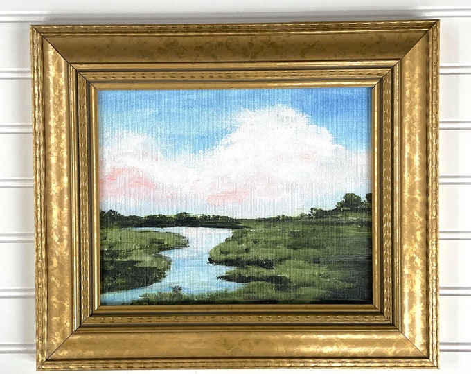 Landscape Marsh Painting Landscape Print Marsh Print Landscape Art ...