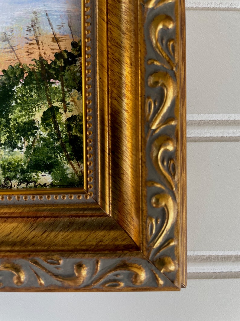 Small Beach Landscape Art 4x6 Framed Painting Small - Etsy