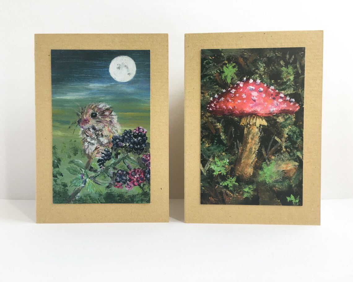 Blank Notecards Eco Friendly Little Note Cards Mushroom - Etsy UK