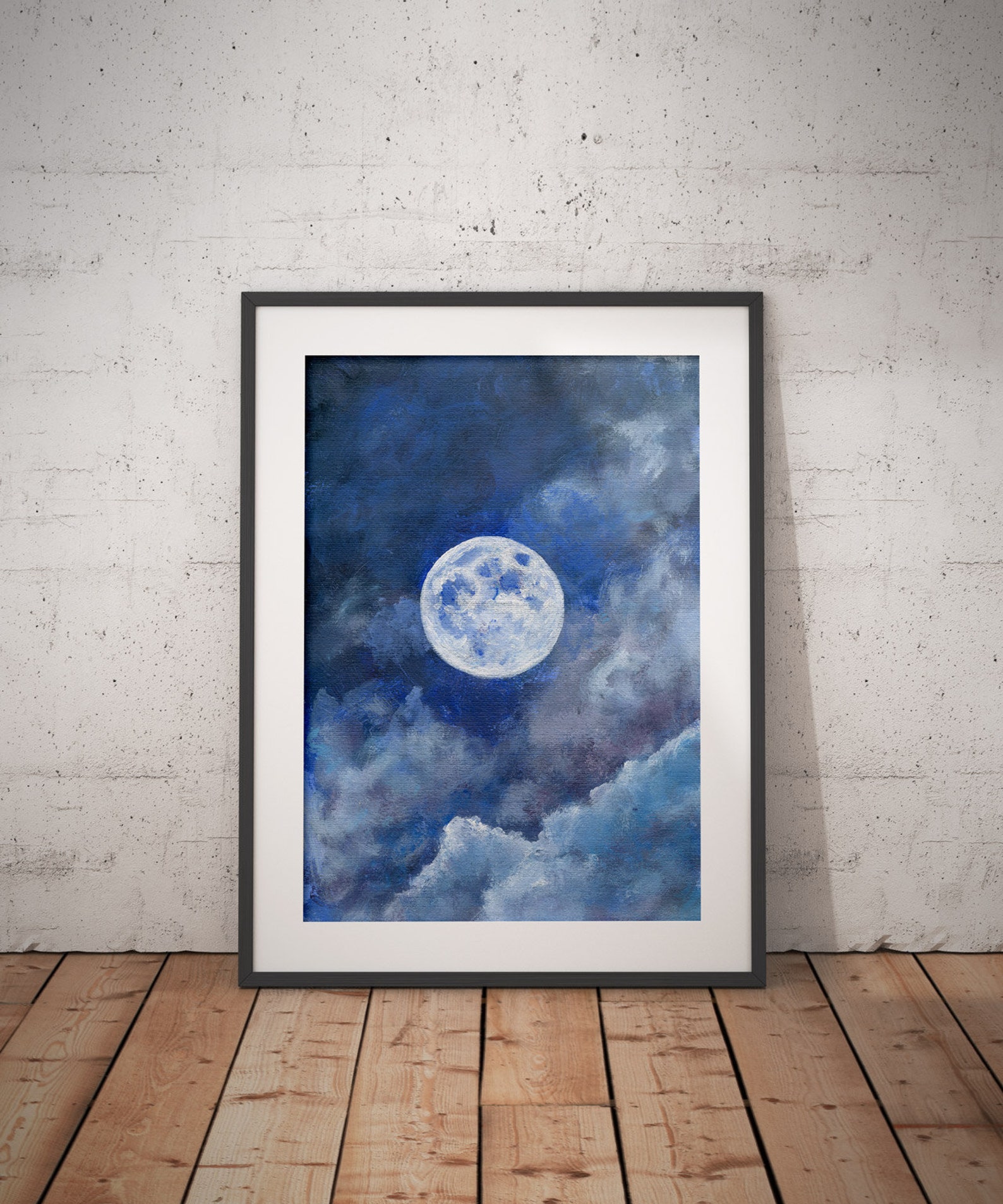 Moon Art Print Instant Download - Etsy Norway