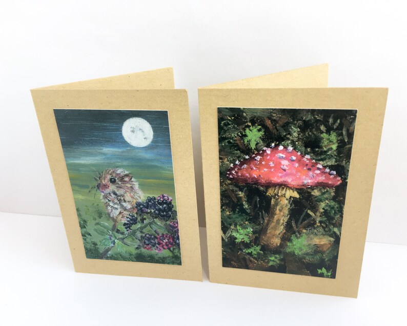 Blank Notecards Eco Friendly Little Note Cards Mushroom | Etsy