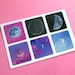Moon Sticker Sheet Mini Sticker Sheet Moon Phases - Etsy