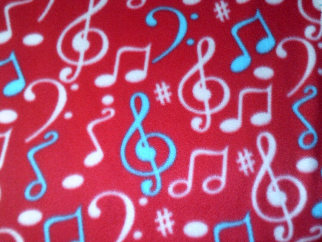 SALE Music Notes Clefs Fleece Throw FREE SHIPPING - Etsy