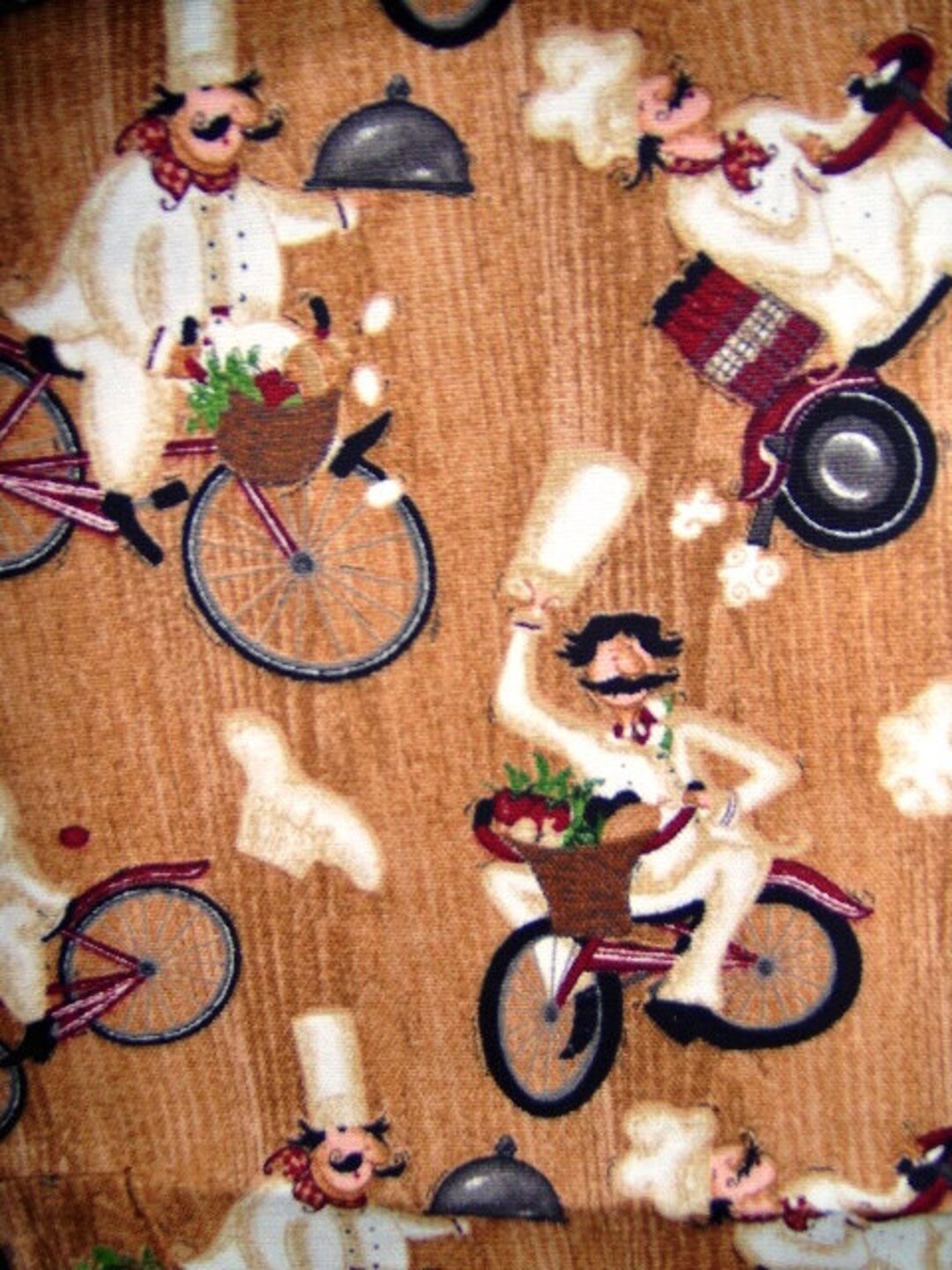 Chef on Bicycle Child Size Apron FREE SHIPPING - Etsy