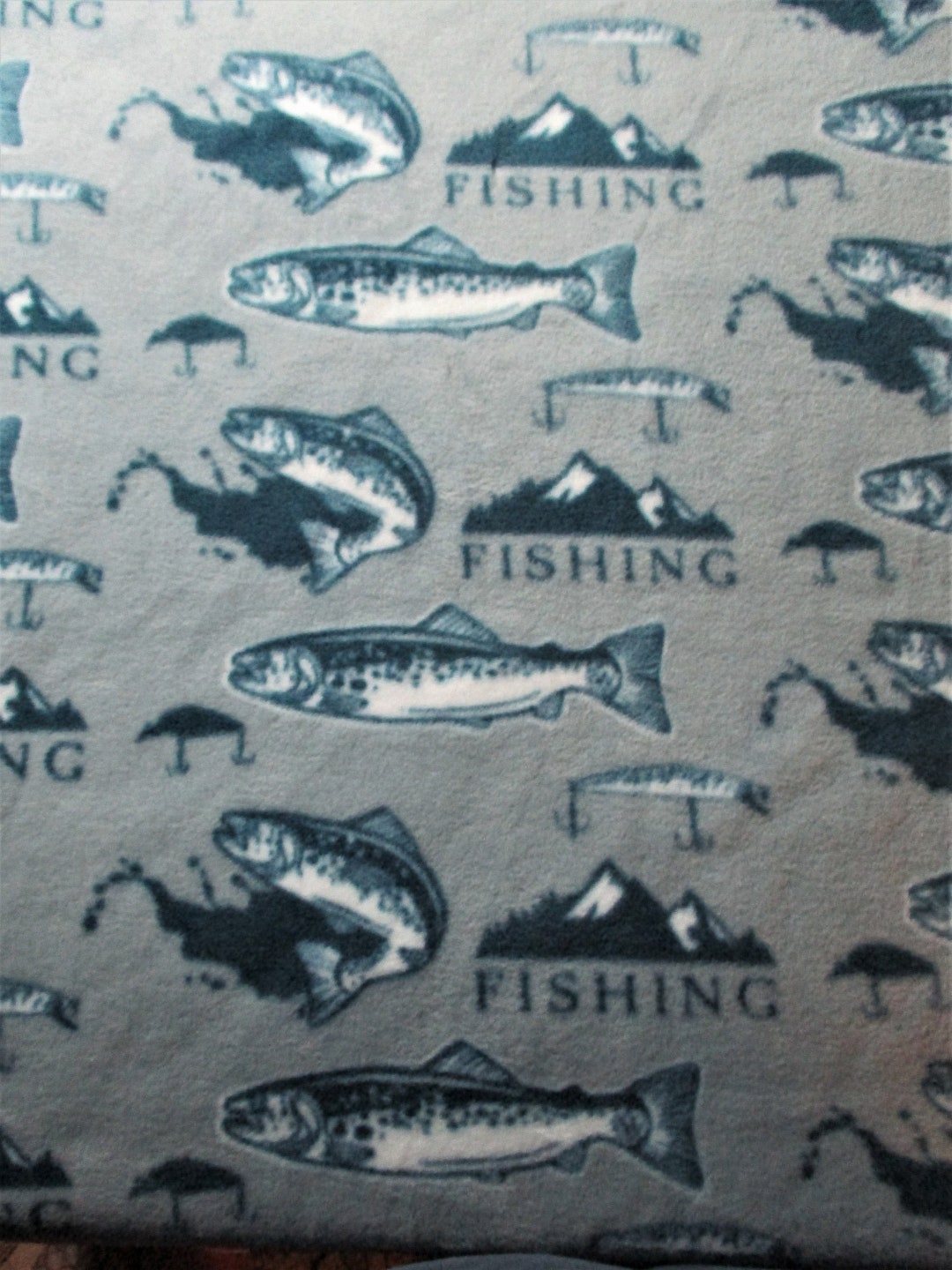 Trout Bass Fishing Fleece Throw Blanket FREE SHIPPING - Etsy