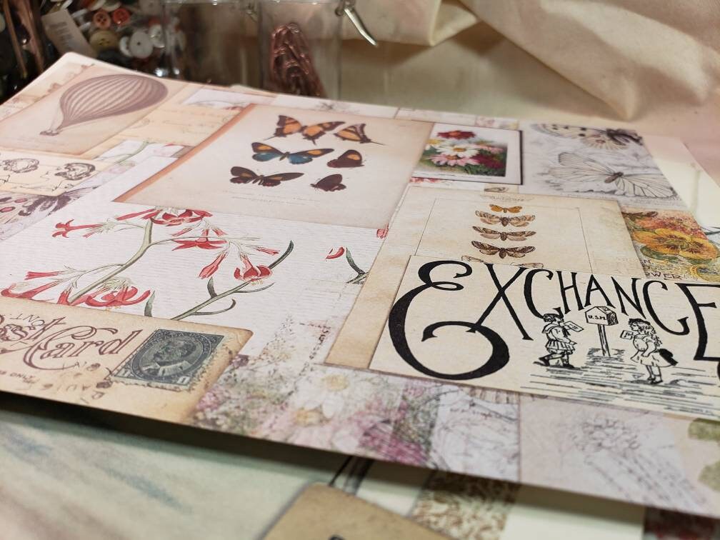 Junk Journal Collage Style Papers | Etsy