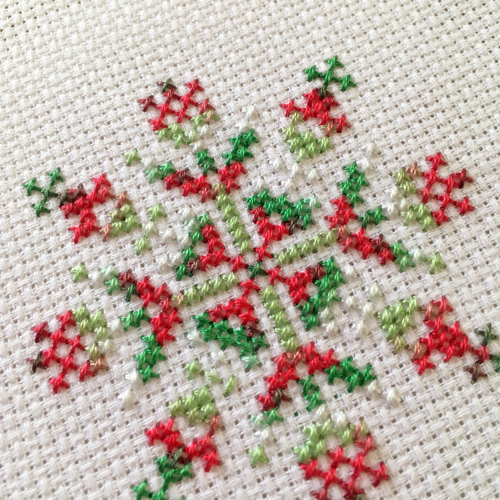 Snowflake Cross Stitch Kit Mini Snowflake Cross Stitch Simple Cross ...
