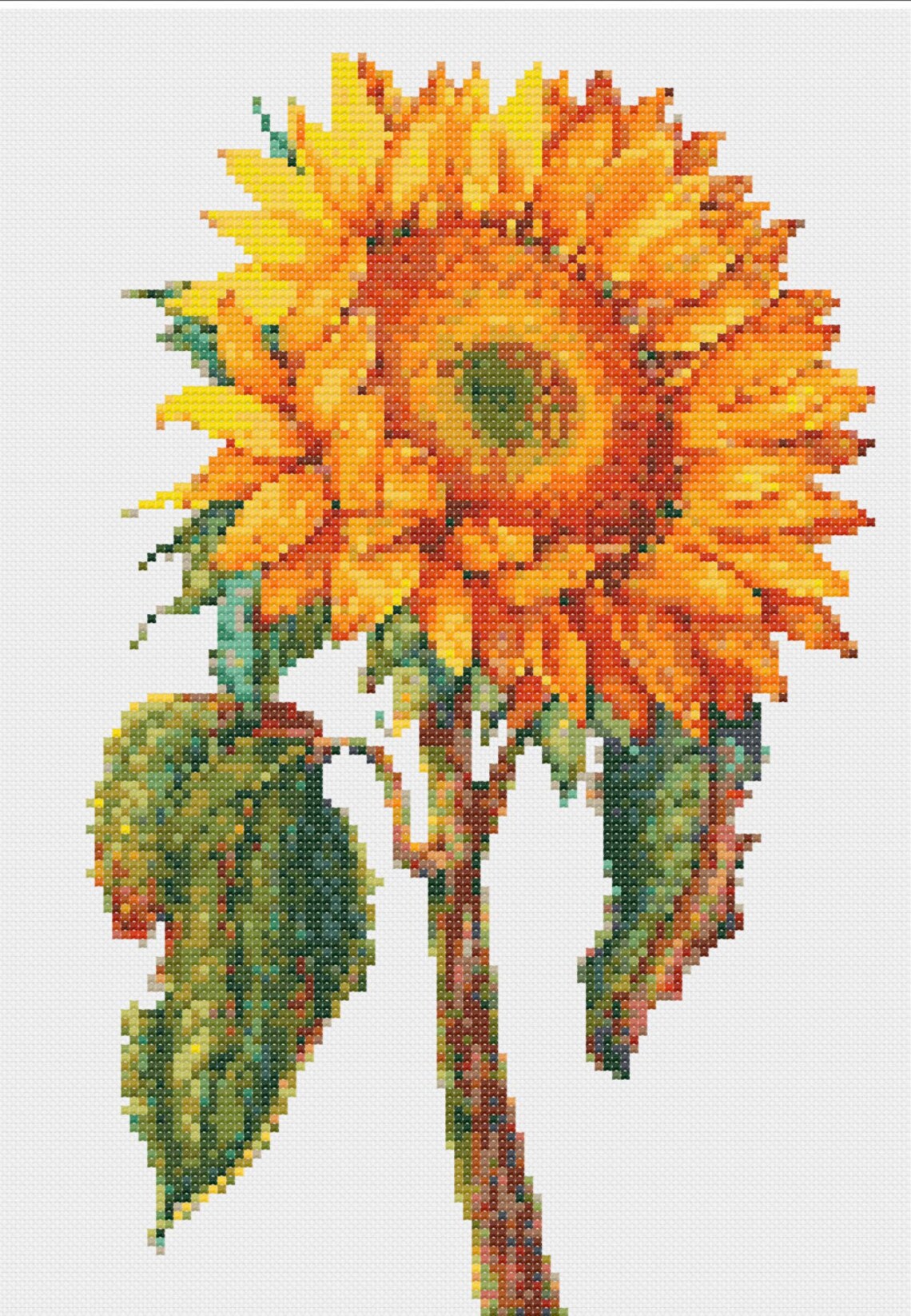 Sunflower Stitch Pattern PDF ** Instant Download ** - Etsy