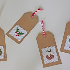 Traditional Cross Stitch Christmas Gift Tag Pattern PDF ** Instant ...