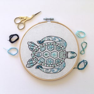 Embroidery Kit - Turtle Hand Embroidery - Etsy