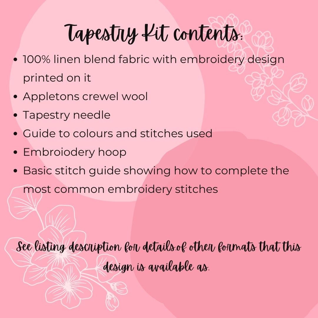 Tapestry Kit Wool Embroidery Kit Long Stitch Kit | Etsy