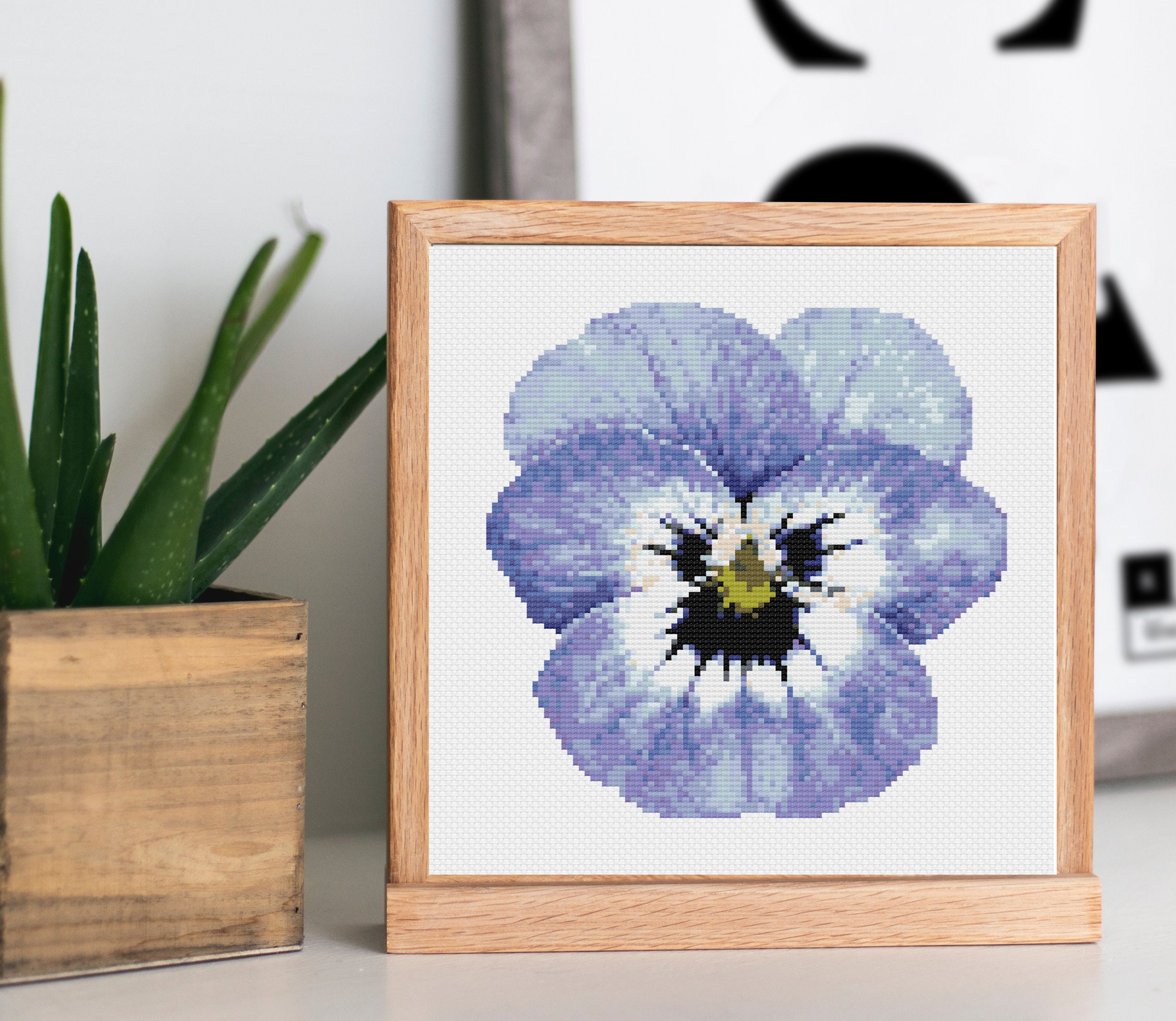 Purple Pansy Cross Stitch Pattern PDF Instant Download | Etsy UK
