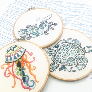 Embroidery Kit - Turtle Hand Embroidery - Etsy