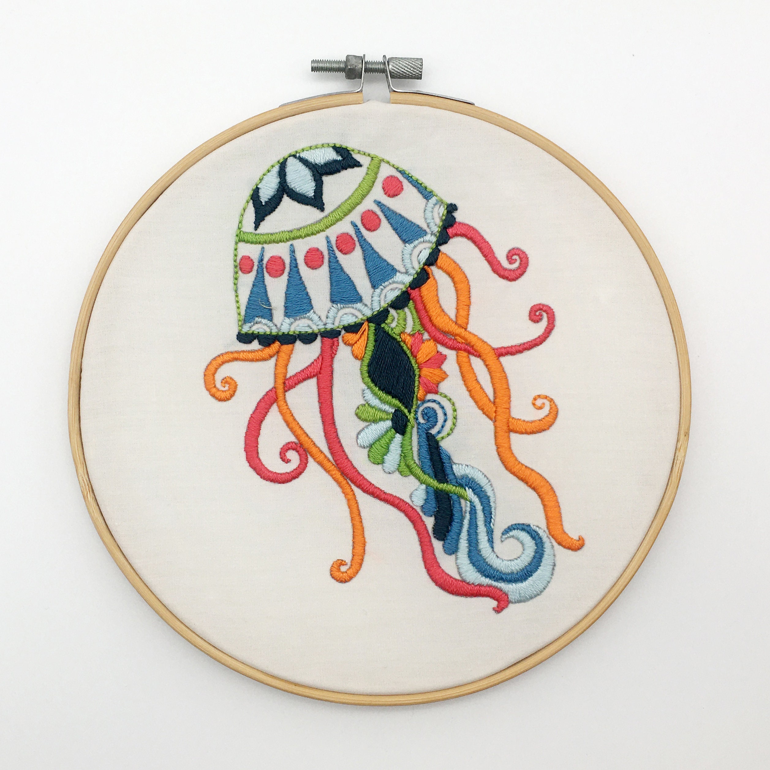Embroidery Kit Jellyfish Hand Embroidery - Etsy