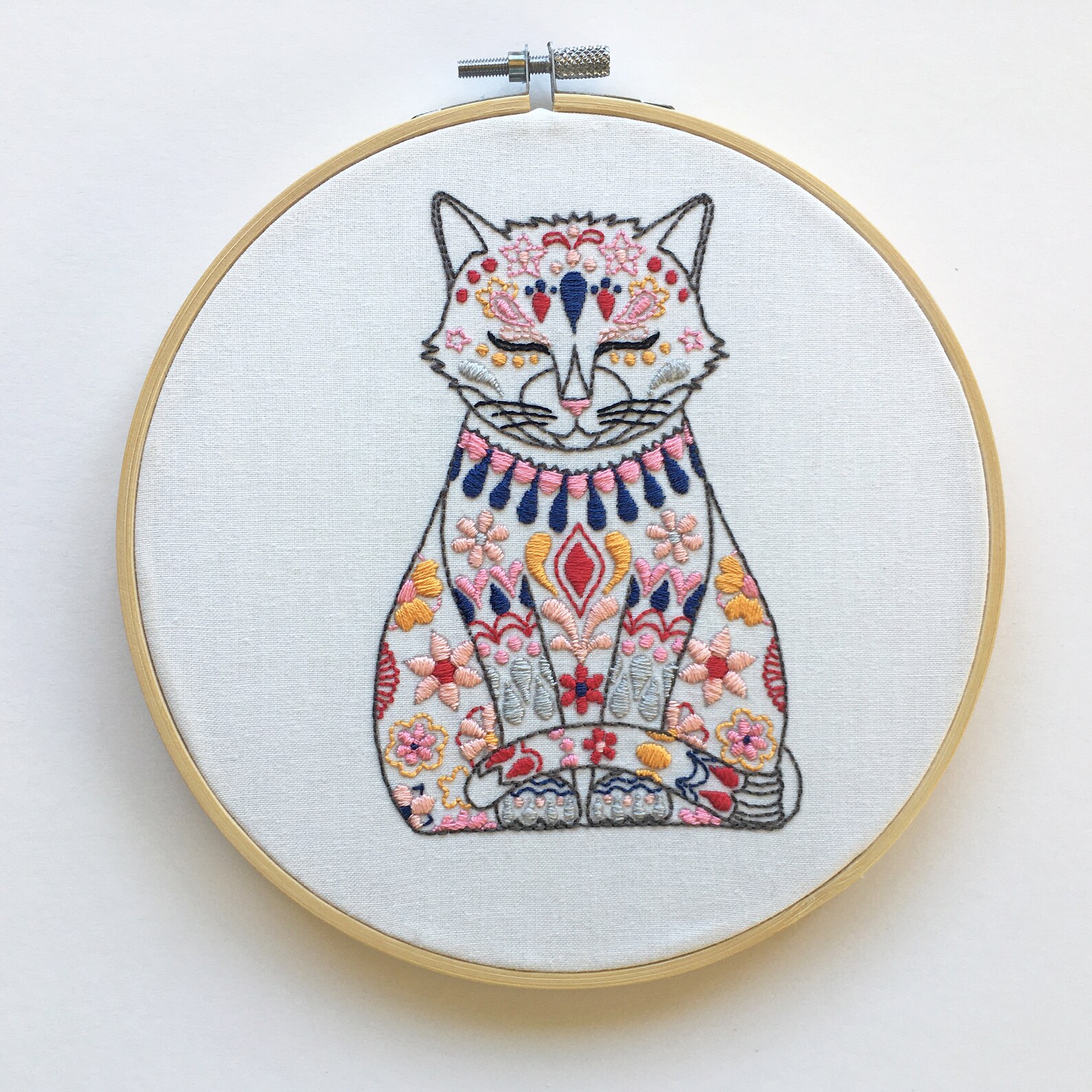 Embroidery Kit Cat Embroidery Kit - Etsy UK