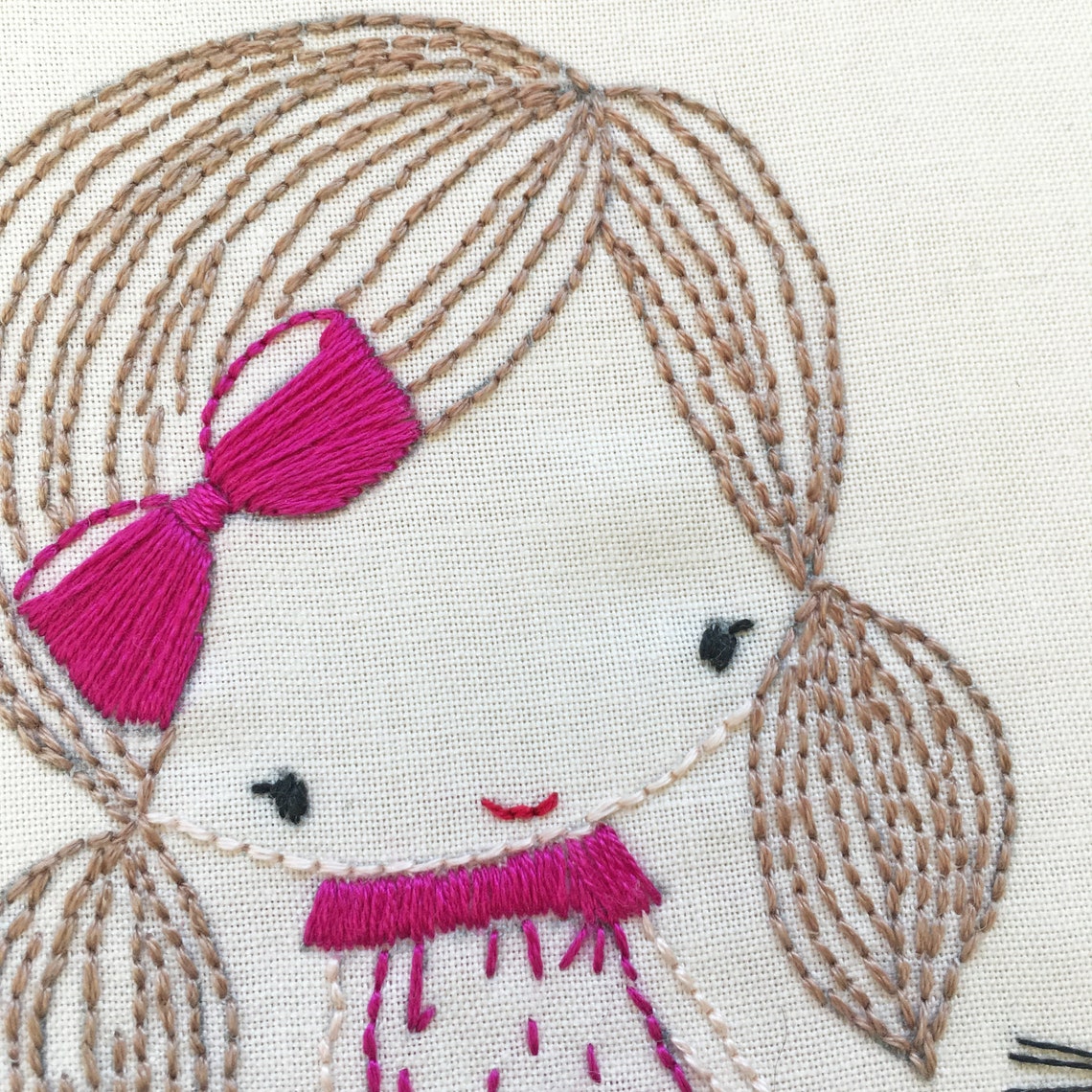 Embroidery Kit Me and Kitty Hand Embroidery | Etsy UK