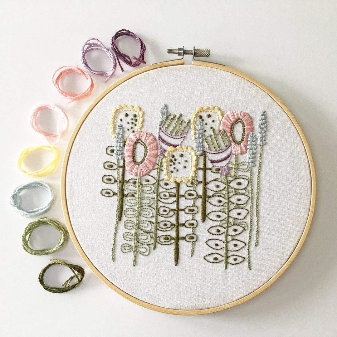 Embroidery Kit - Floral Embroidery Kit - Etsy
