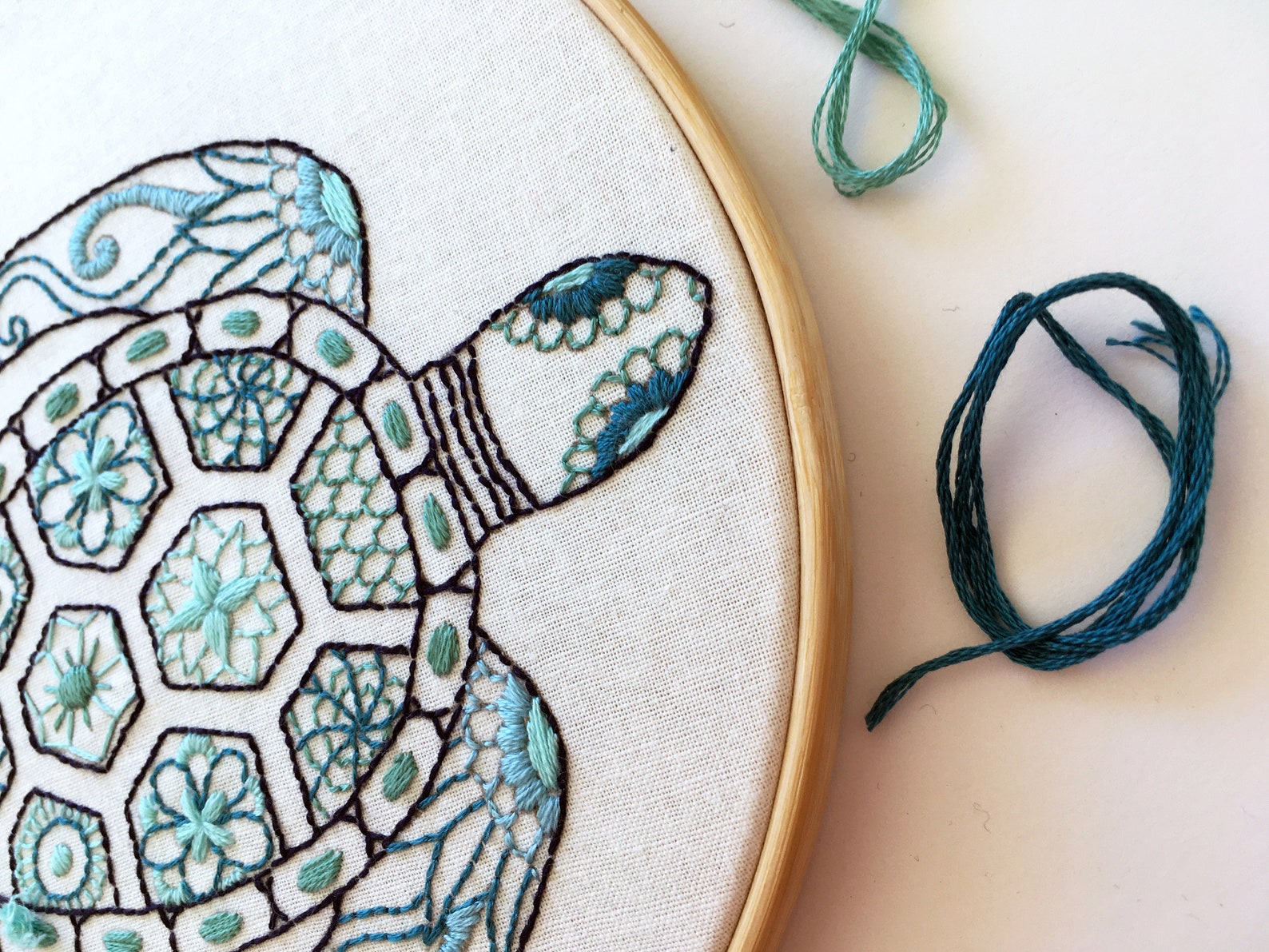 Embroidery Kit Turtle Hand Embroidery | Etsy
