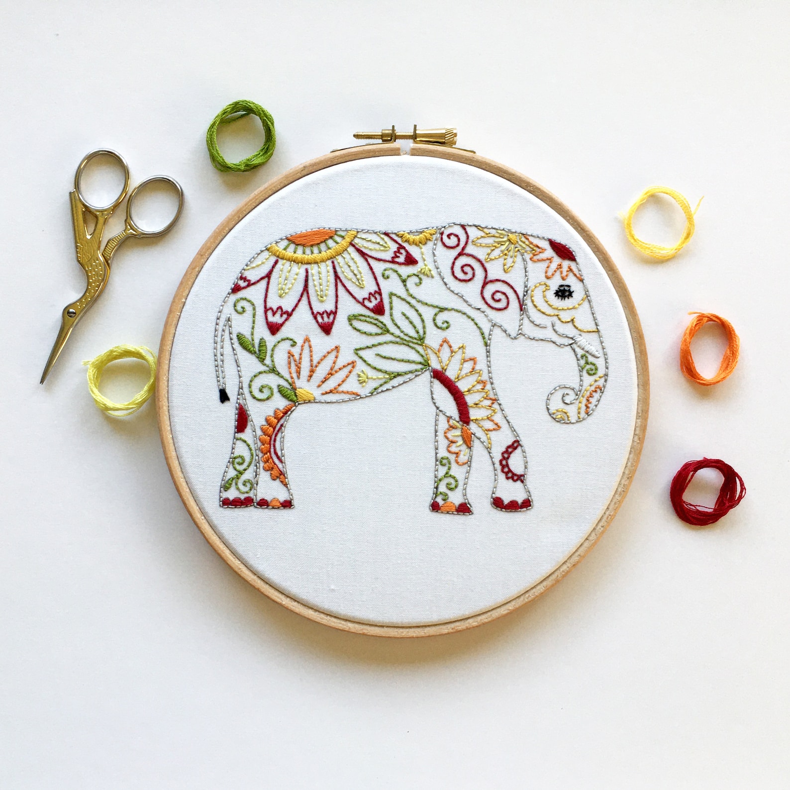Embroidery Kit Elephant Embroidery - Etsy