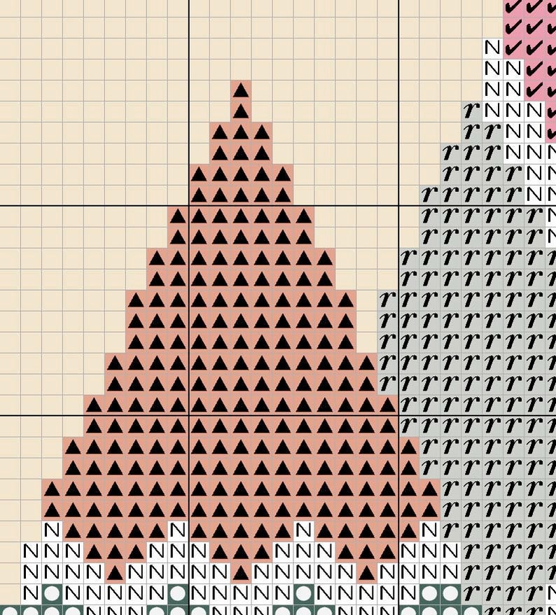 Pretty Mountains Cross Stitch Pattern PDF ** Instant Download ...