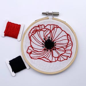 Embroidery Kit - Mini Poppy Embroidery Kit - Etsy