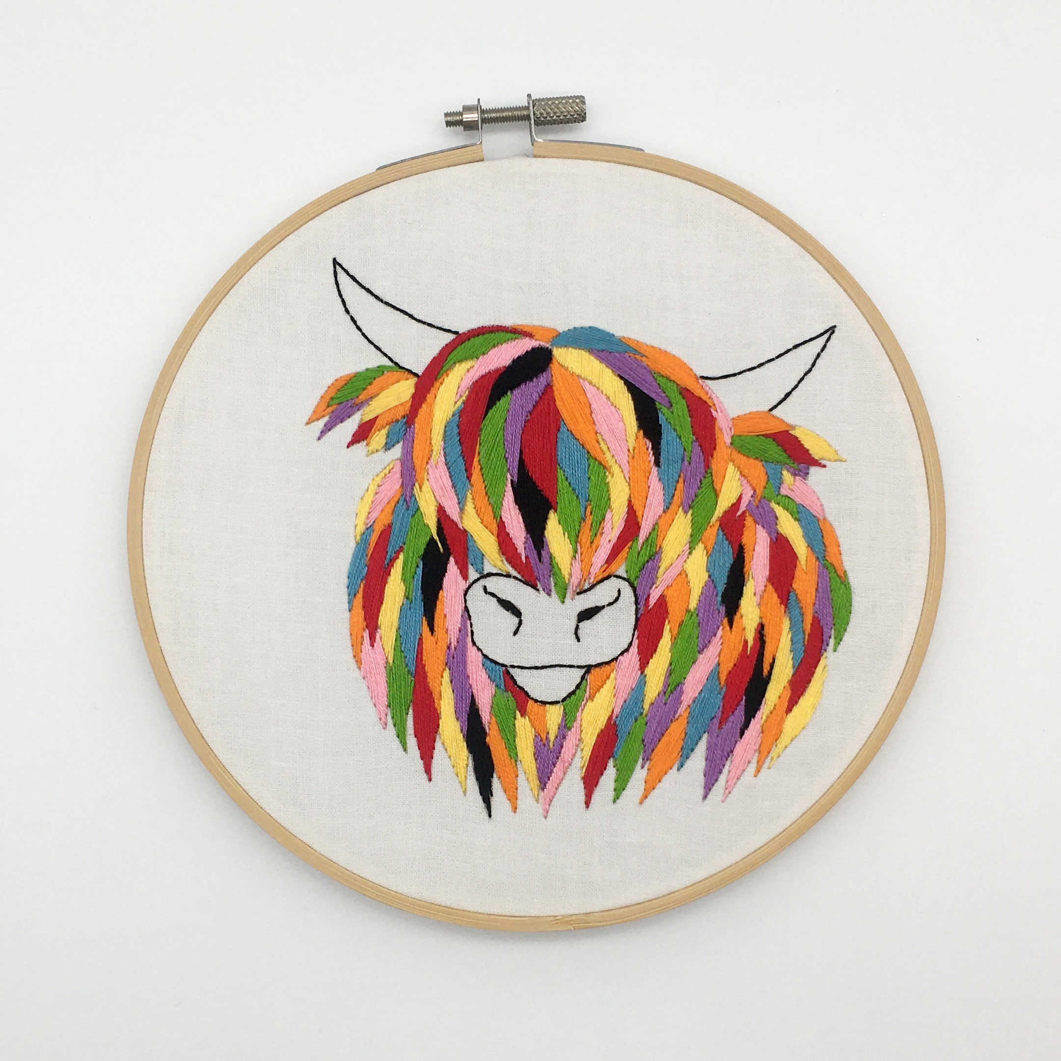 Embroidery Kit Highland Cow Embroidery Kit - Etsy