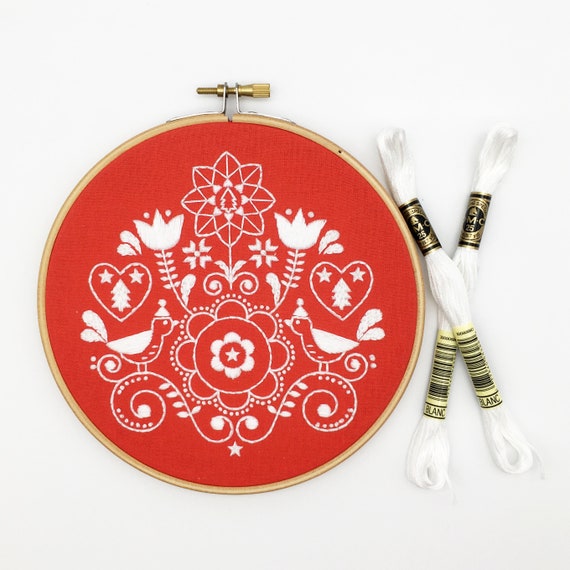 Christmas Redwork Embroidery