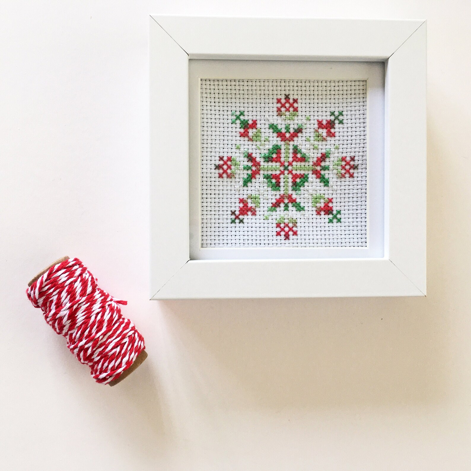 Snowflake Cross Stitch Kit - Mini Snowflake Cross Stitch - Simple Cross ...