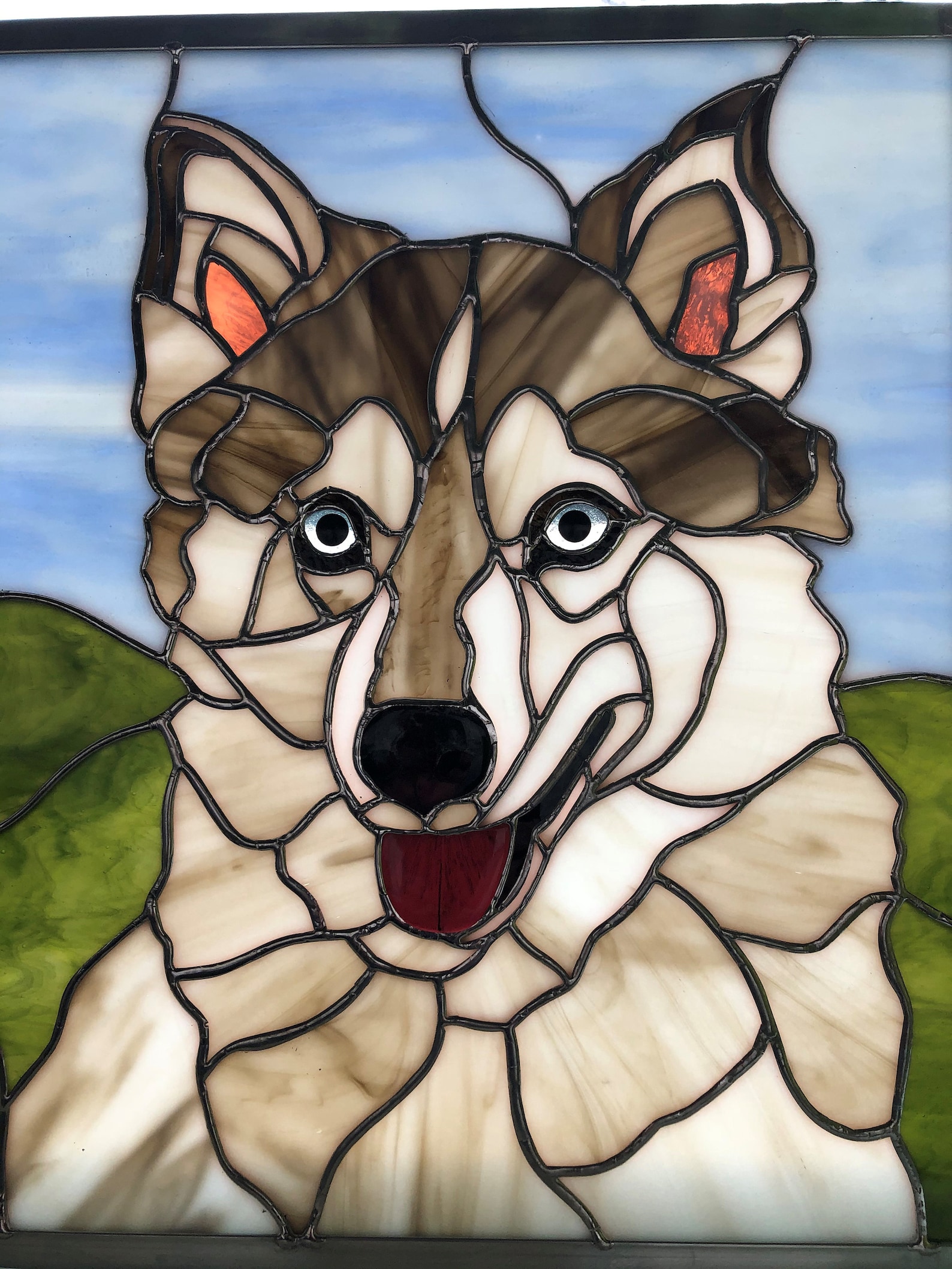 Custom Stained Glass Dog Portrait - Etsy
