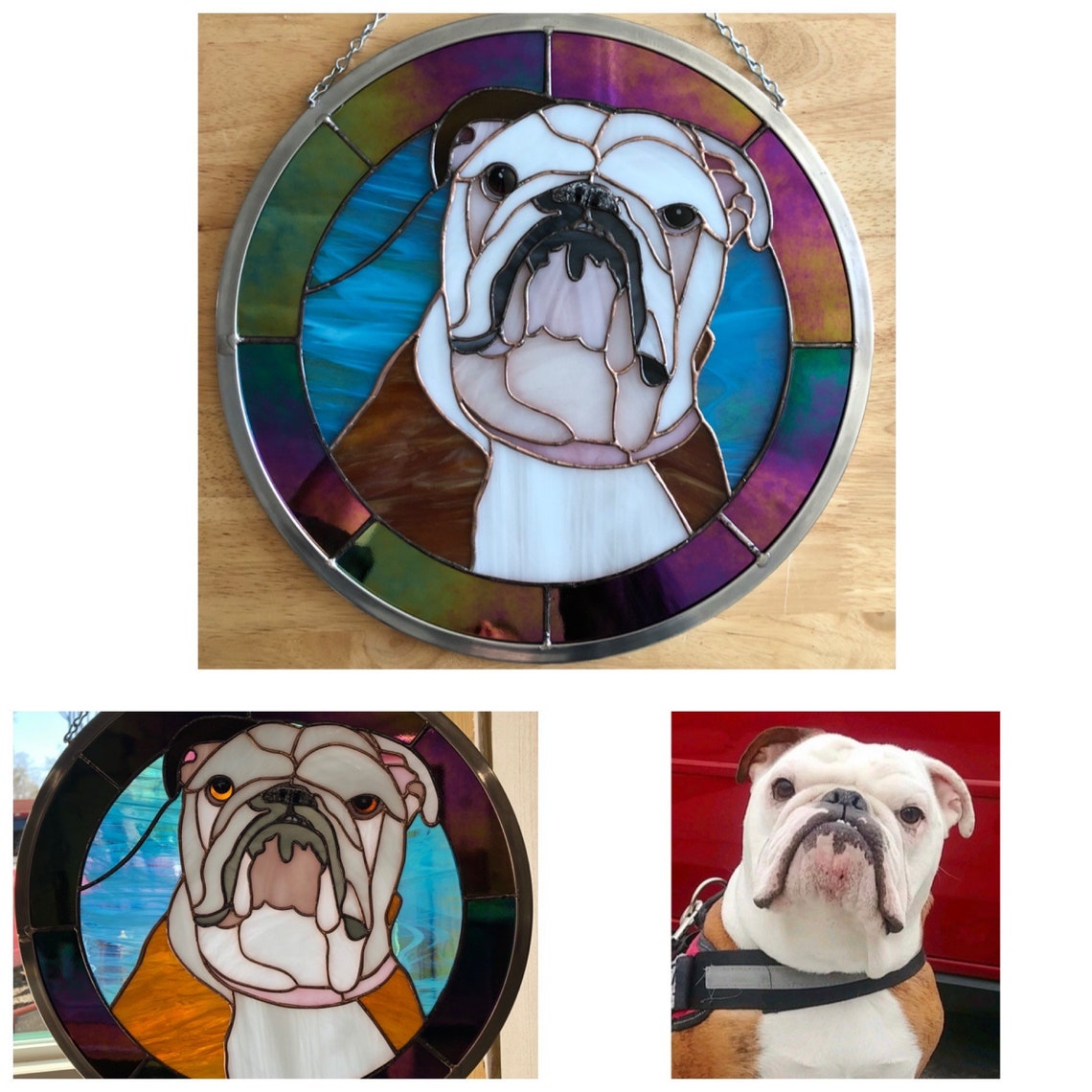 Custom Stained Glass Dog Portrait - Etsy