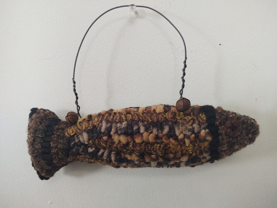 Hooked Rug Fish Catch of the Day Thewarehouseshelf Hooked Rug Fish - Etsy
