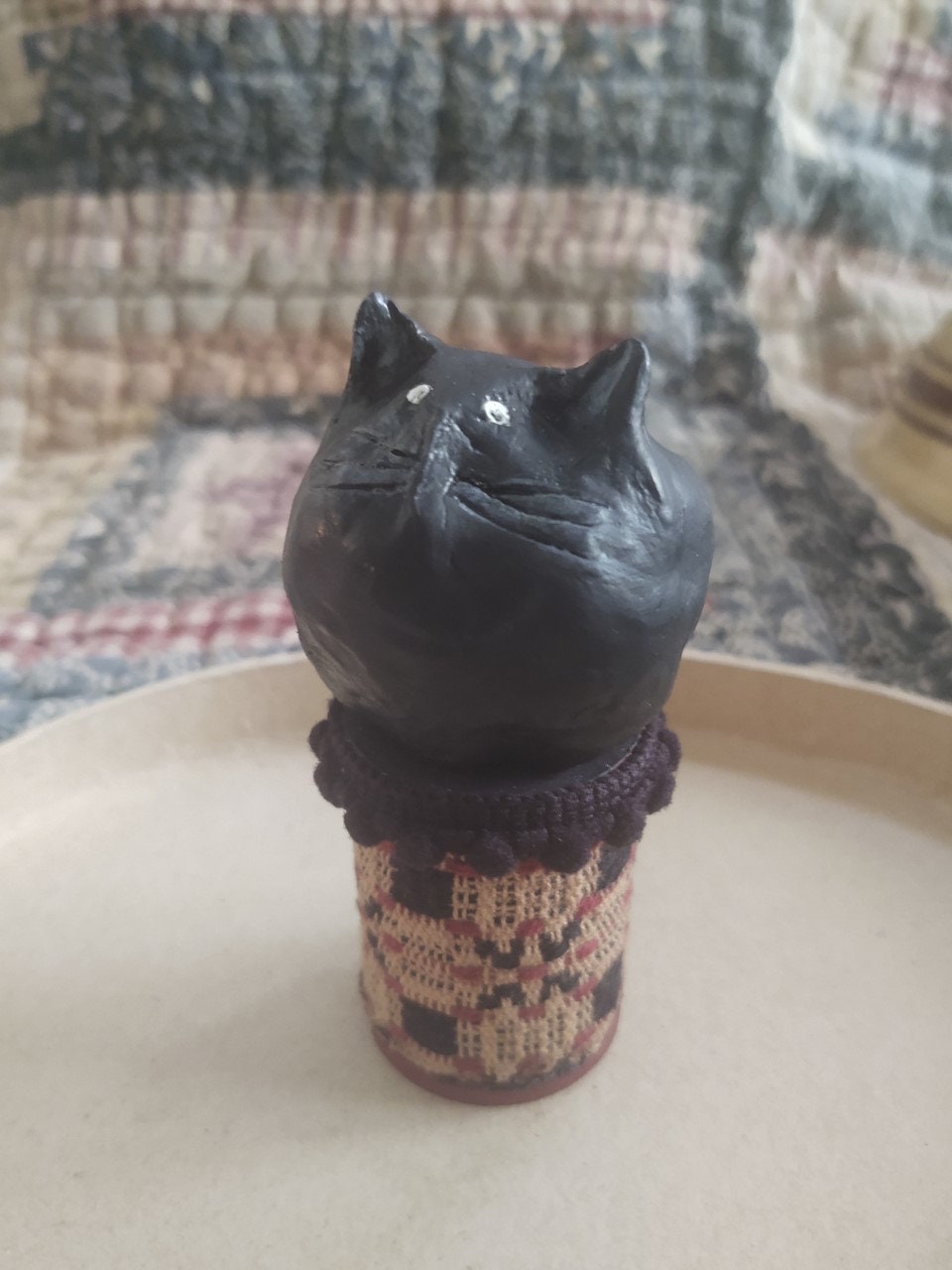 Primitive Black Cat Sculpture Thewarehouseshelf Primitive Black Cat Sculpture - Etsy