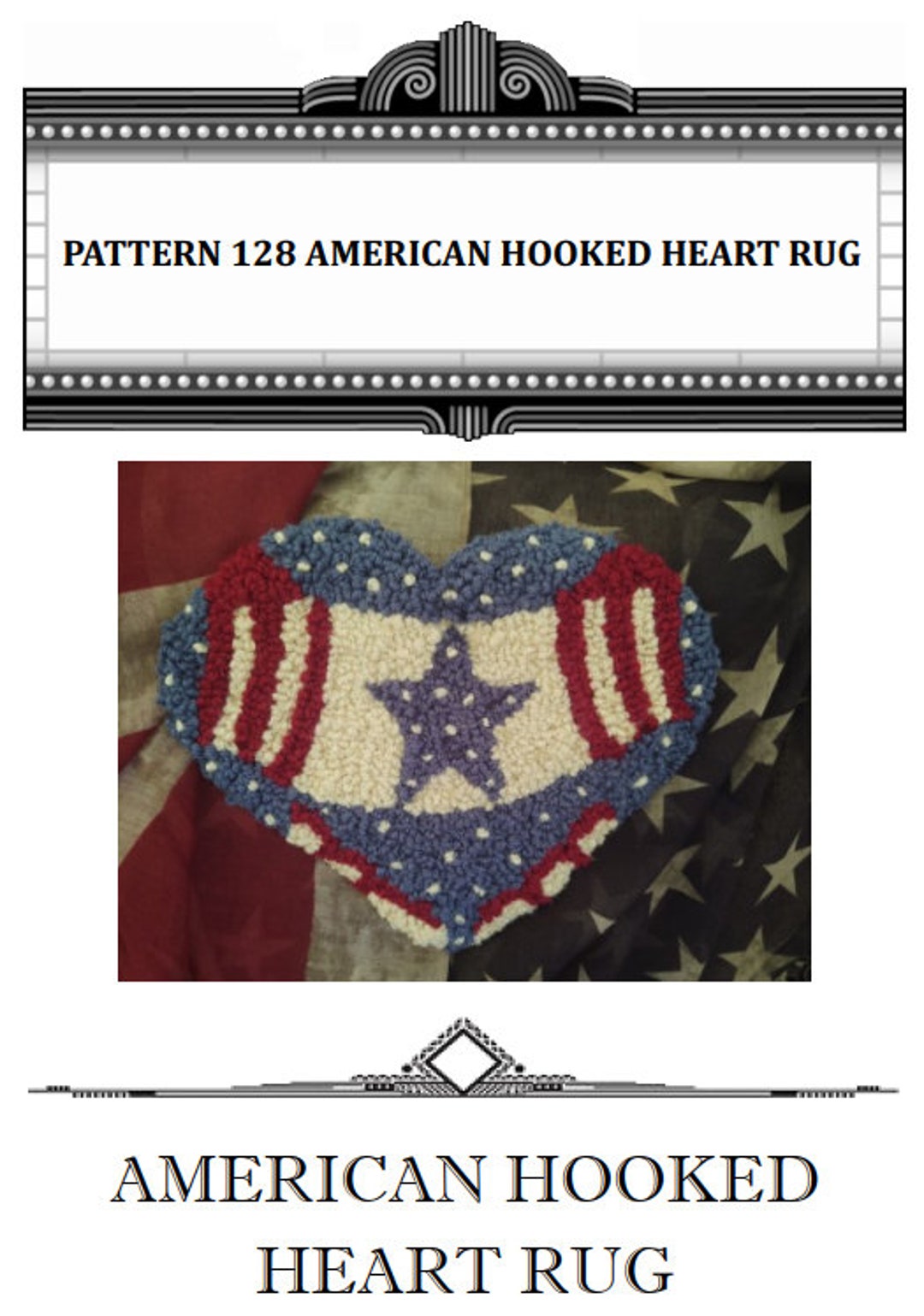 Hooked Rug Flag Heart Thewarehouseshelf Flag Heart Hooked Rug PDF ...