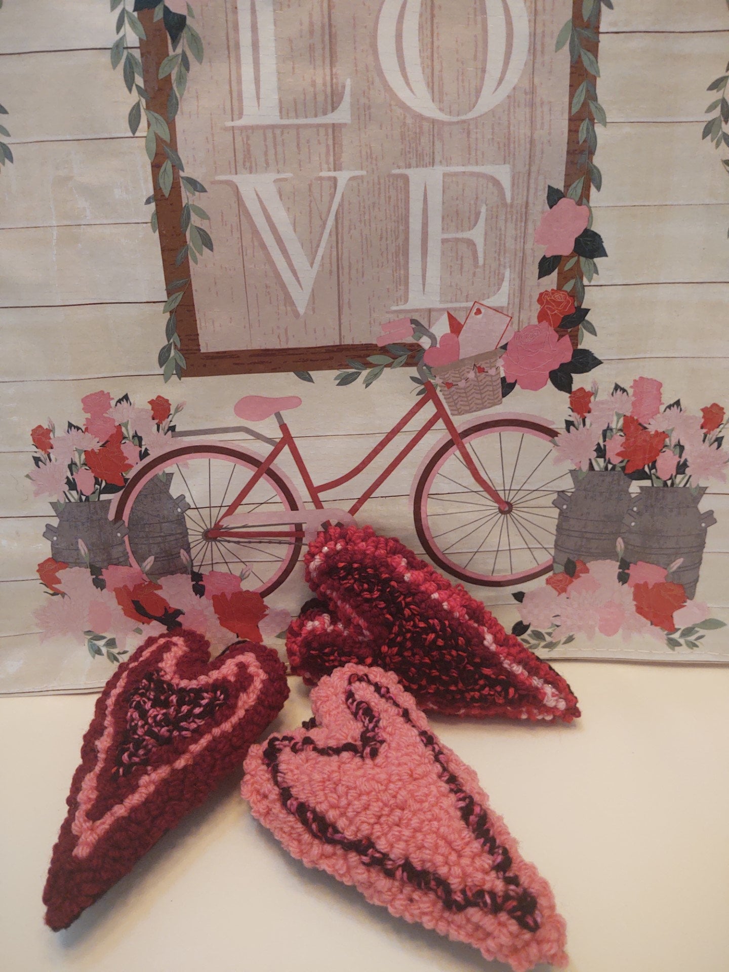 Hooked Hearts Set of 3 Thewarehouseshelf Set of 3 Hooked Hearts - Etsy