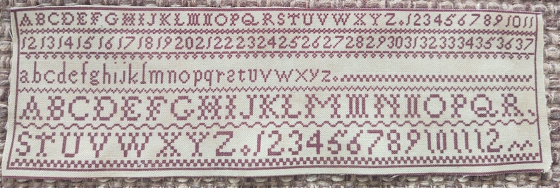 Sampler Alphabet Numbers Thewarehouseshelf Alphabet Numbers Sampler - Etsy