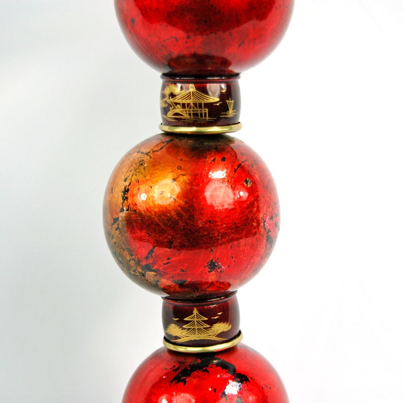 Recycled Red Balls Table Lamp pair - Etsy