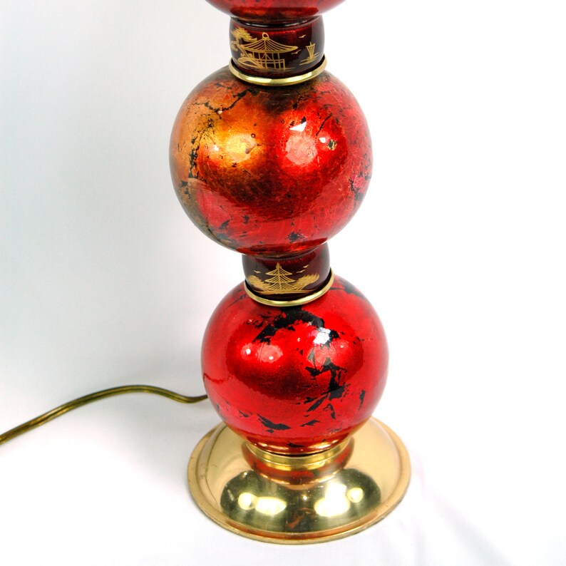 Recycled Red Balls Table Lamp pair - Etsy
