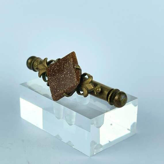 Antique Victorian Pretty and Practical Goldstone and … - Gem